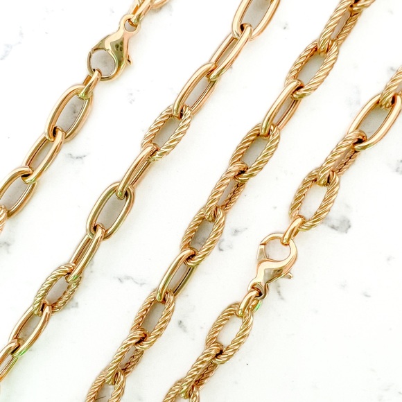 Jewelry | 14k Italian Yellow Gold Polished And Braided Interlocking ...